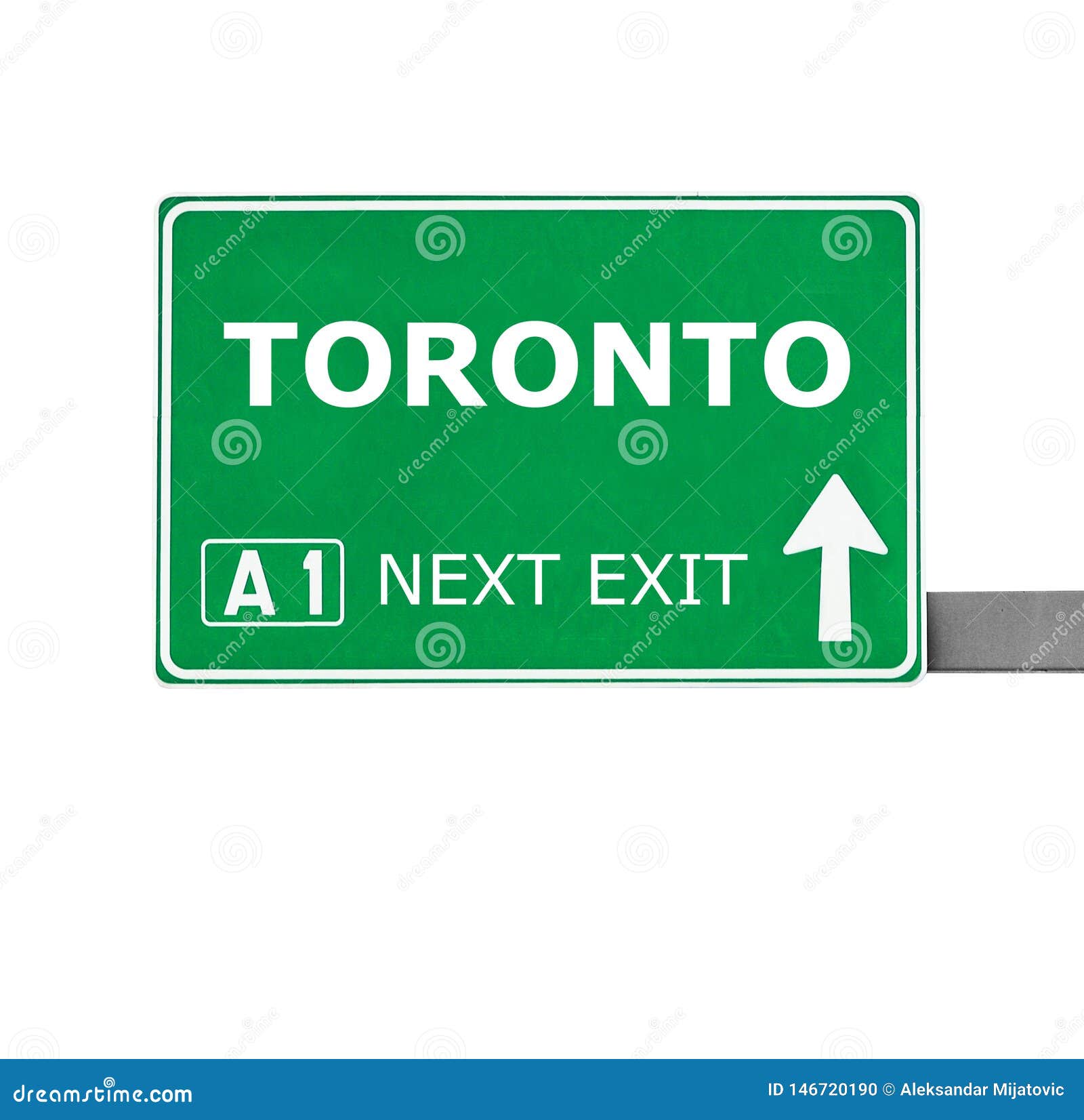 TORONTO Road Sign Isolated on White Stock Photo - Image of billboard ...