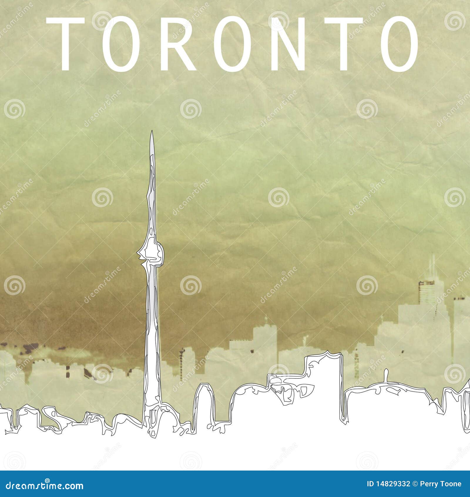 Toronto Skyline stock vector. Illustration of city, downtown - 14829332