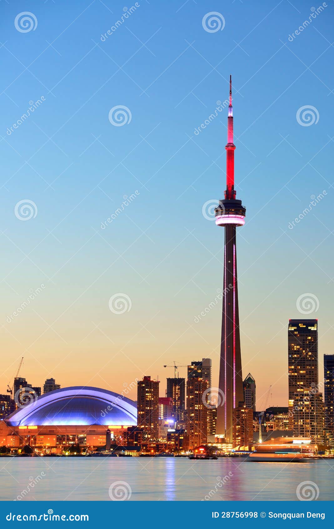 Toronto skyline stock photo. Image of reflection, panoramic - 28756998
