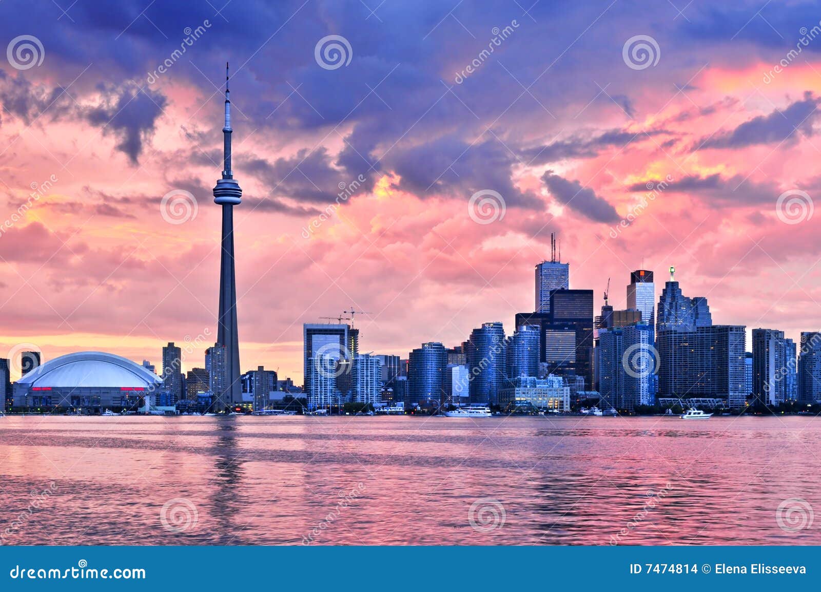 Toronto skyline stock photo. Image of scenic, scenery - 7474814