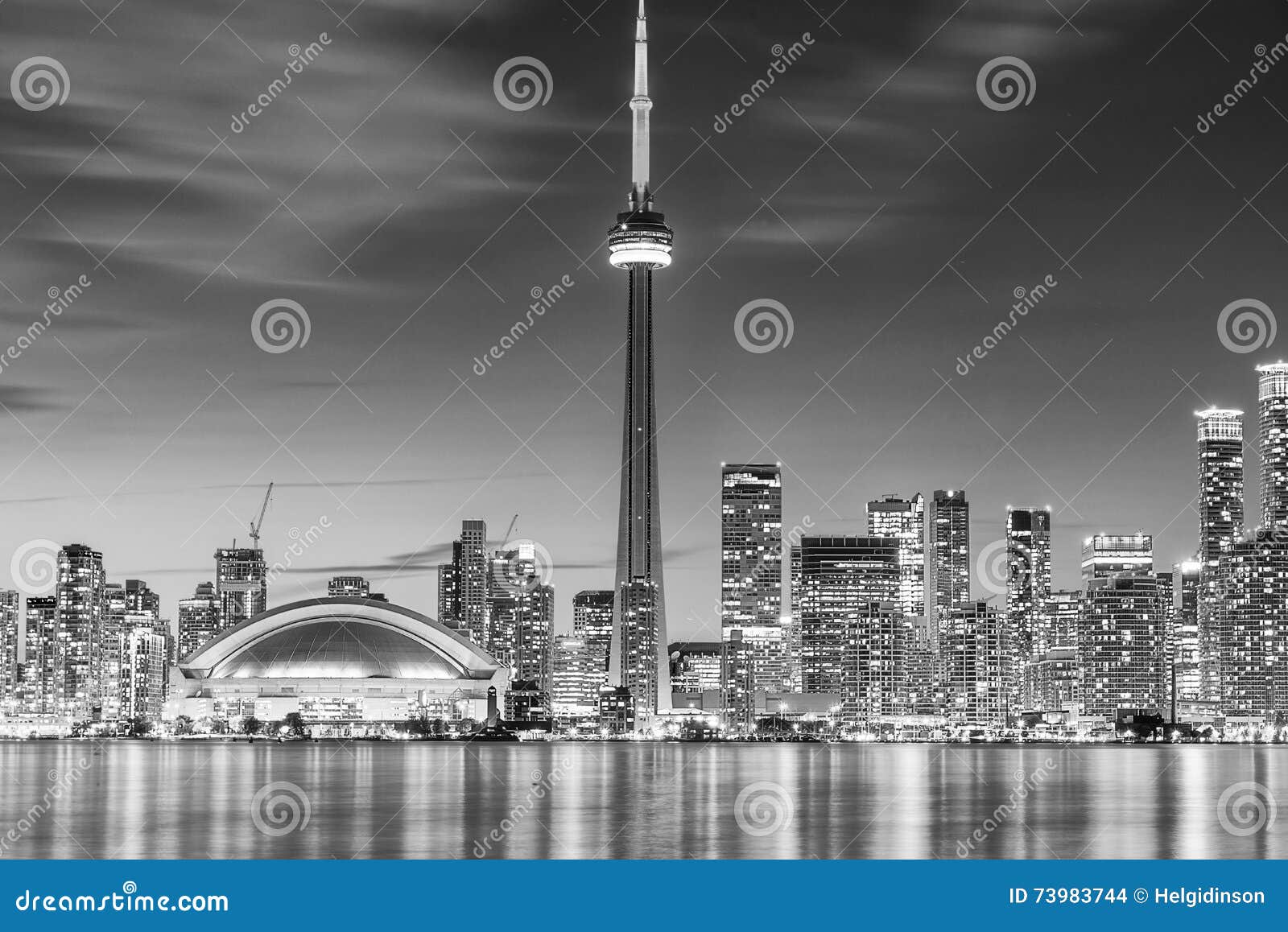 Toronto Skyline With Canadian Flag Editorial Image | CartoonDealer.com ...