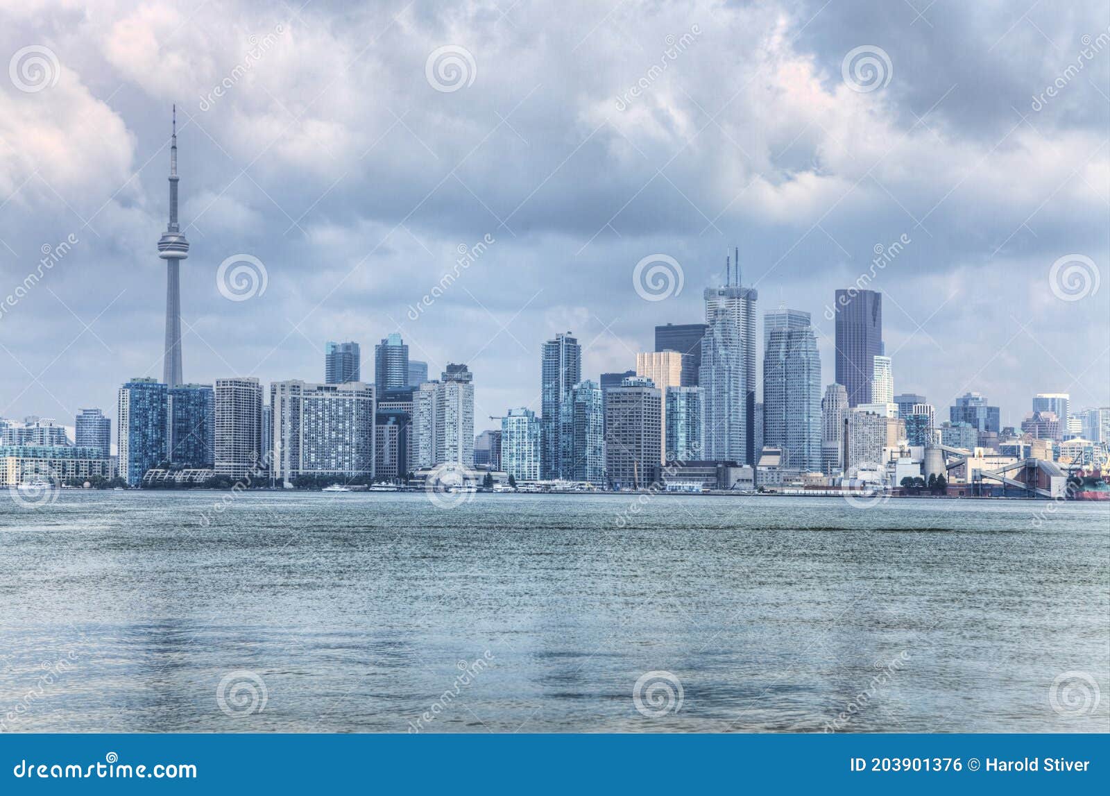 Toronto Skyline on a Blue Sunny Day Editorial Photo - Image of business ...