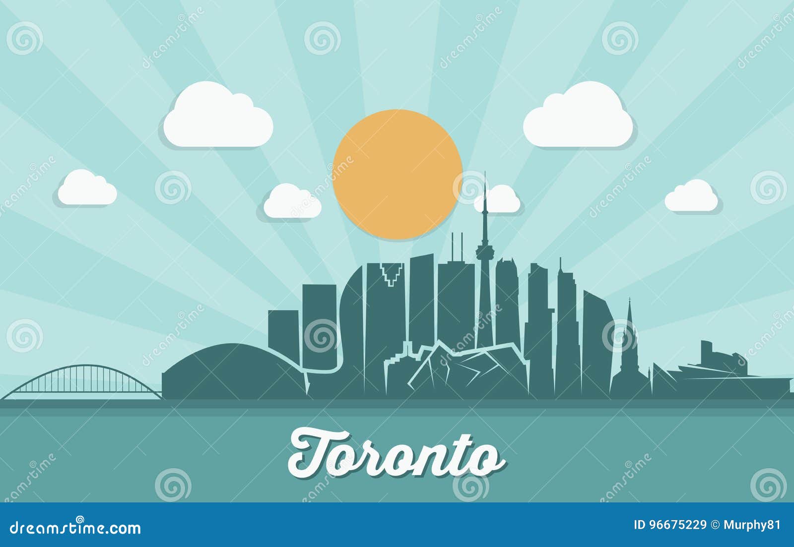 Toronto Skyline - Canada - Vector Illustration Stock Vector ...