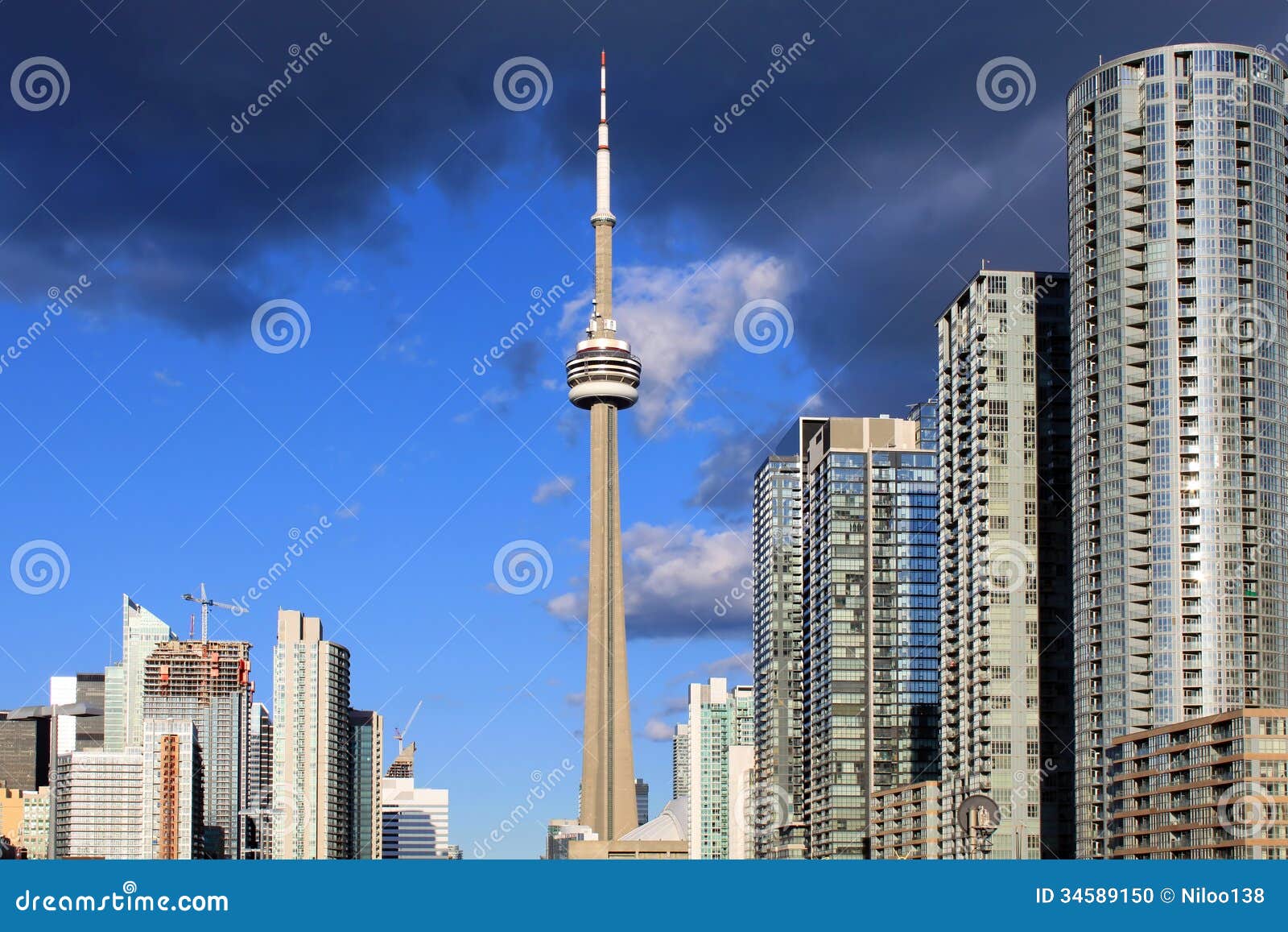 Toronto skyline stock photo. Image of commercial, canadian - 34589150