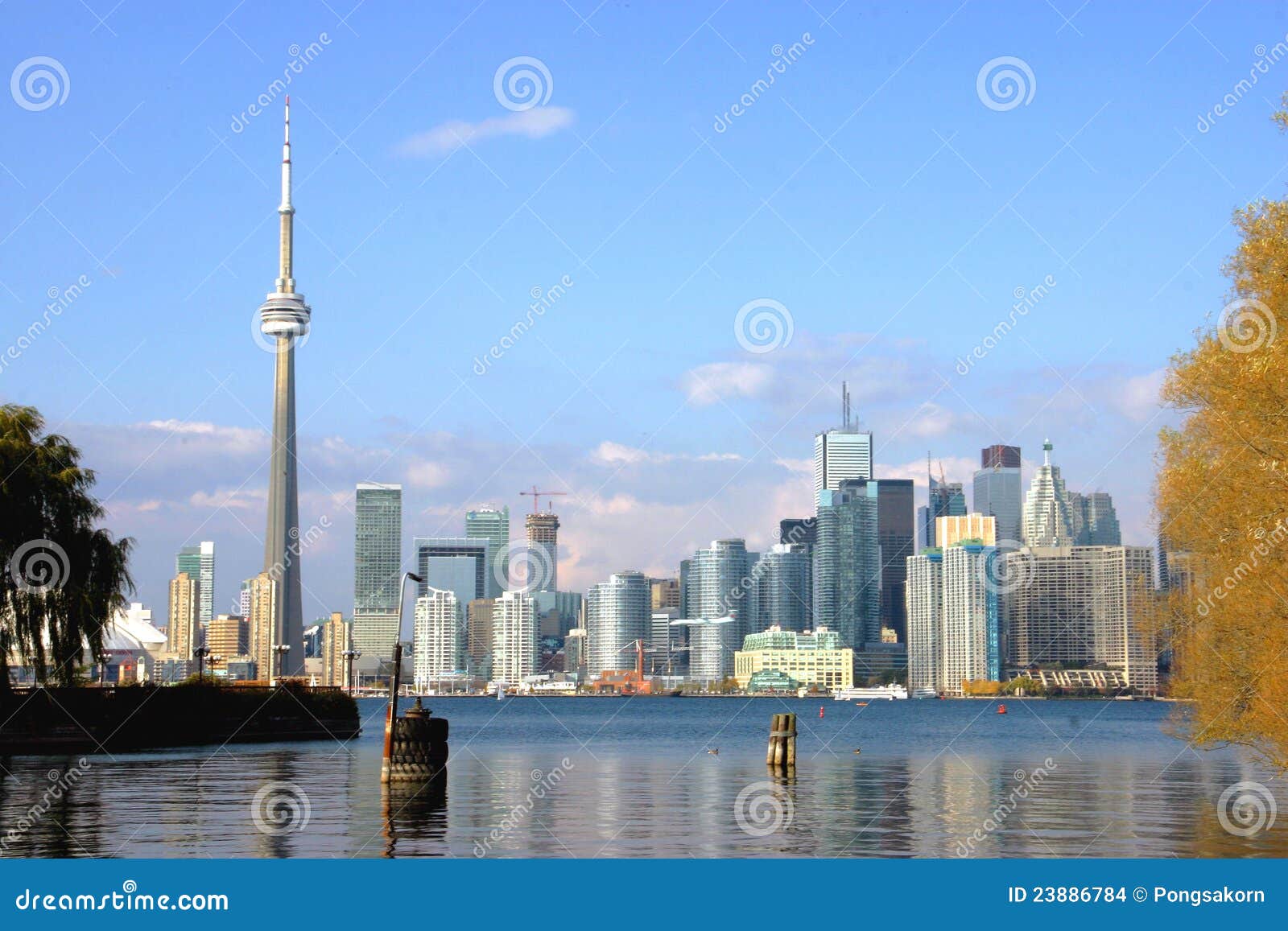 Toronto Skyline in Fall editorial stock image. Image of leisure - 23886784