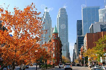Toronto Skyline and Fall Colors Editorial Stock Image - Image of ...