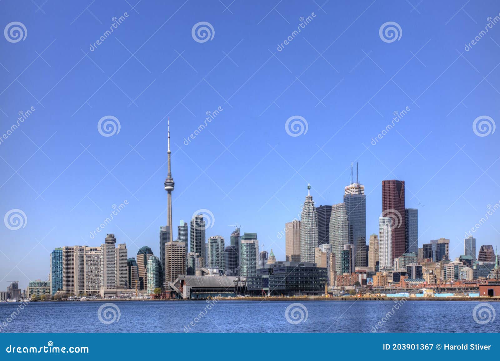 Toronto Skyline on a Fine Sunny Day Editorial Photography - Image of ...