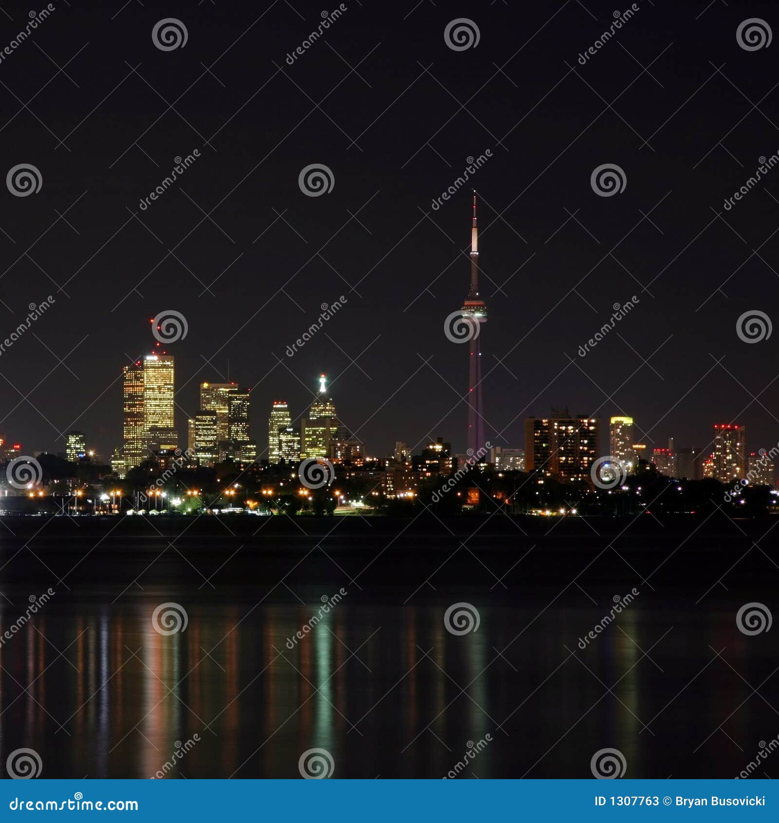 Toronto Skyline at Night stock image. Image of cityscape - 1307763