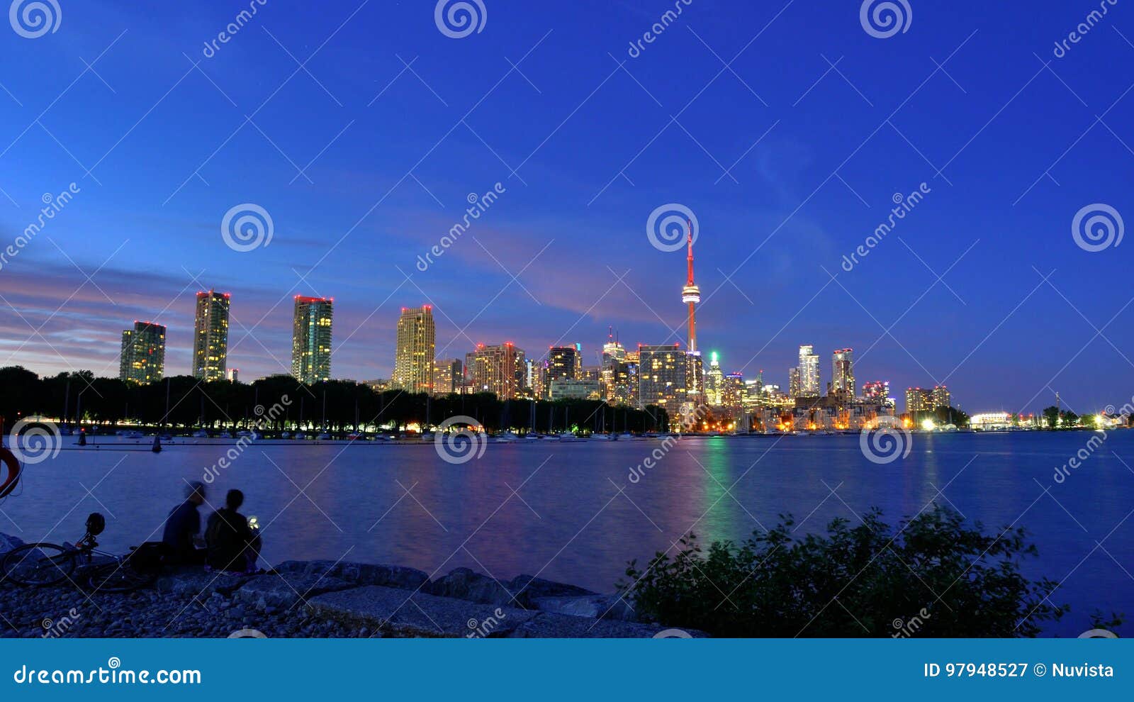 Toronto Skyline stock image. Image of lake, city, toronto - 97948527