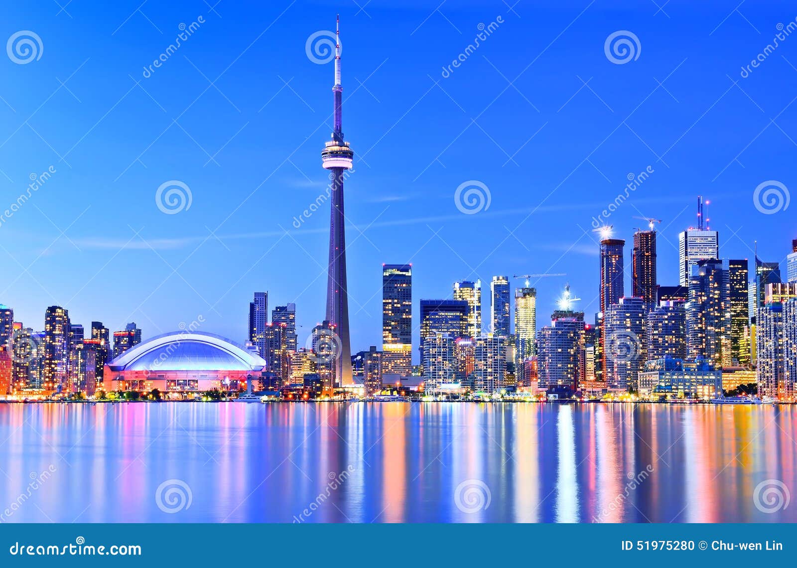 Toronto Skyline in Ontario, Canada. Stock Photo - Image of clear ...