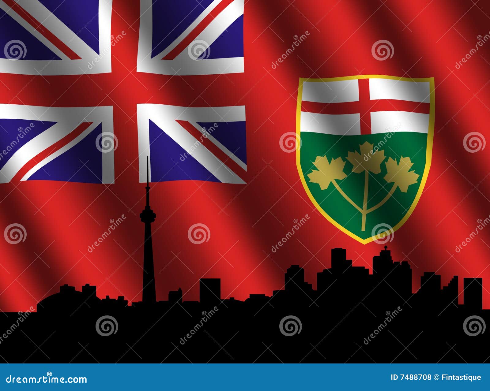 Ontario Flag Royalty-Free Stock Photography | CartoonDealer.com #6243653