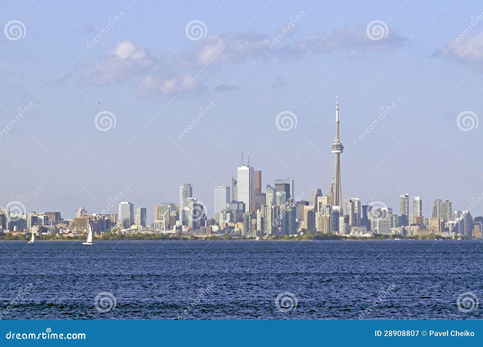 Toronto Skyline from Ontario Lake Stock Image - Image of ontario ...