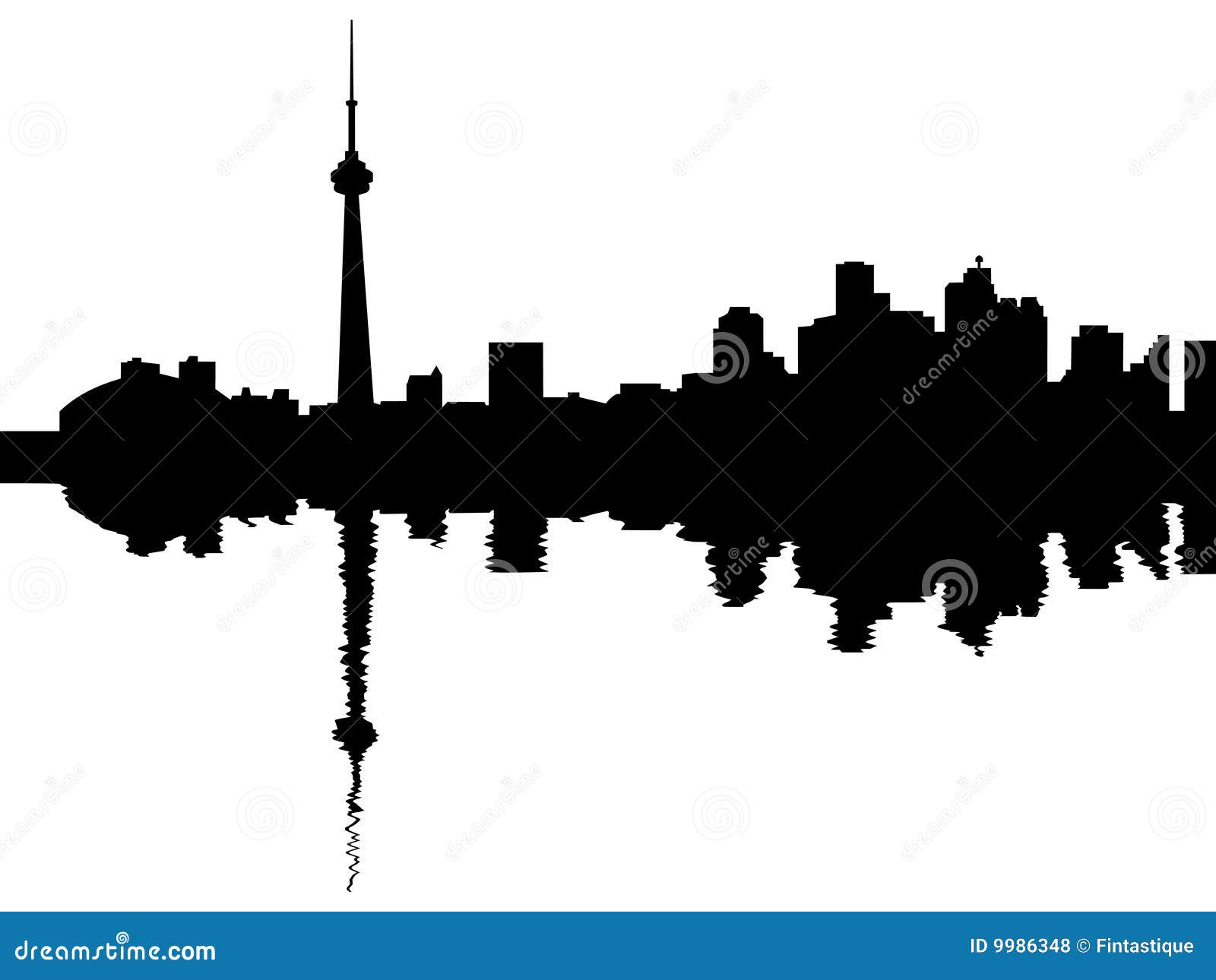 Toronto Skyline Horizontal Banner. Cartoon Vector | CartoonDealer.com ...