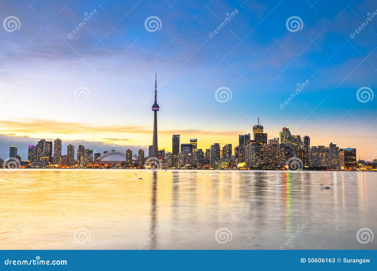 Toronto Skyline stock image. Image of city, glowing, colour - 50606163