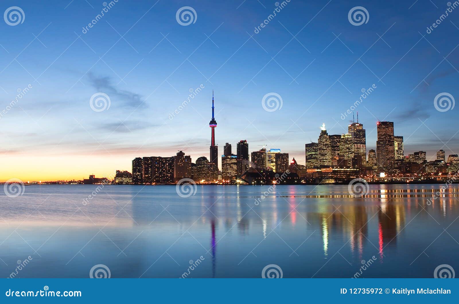 Toronto Skyline at Sunset stock photo. Image of skyline - 12735972