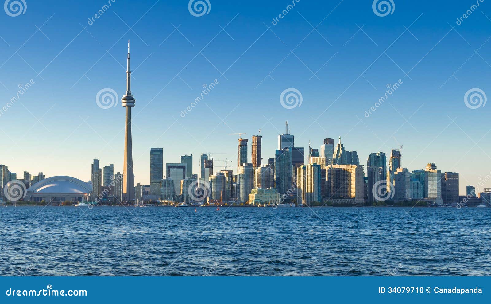 Toronto Skyline during Sunset Stock Photo - Image of canadian, tower ...
