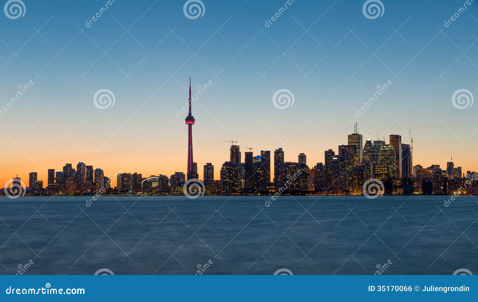 Toronto skyline stock photo. Image of center, lake, office - 35170066
