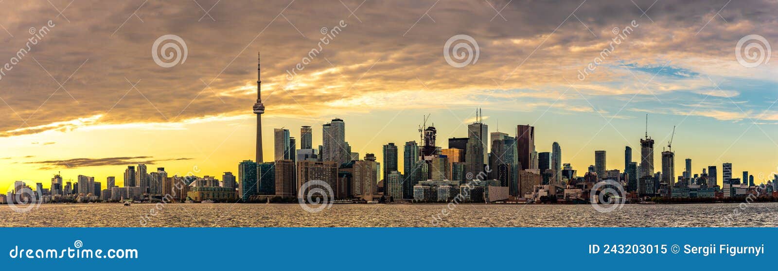 Toronto Skyline at Sunset, Canada Editorial Image - Image of exterior ...