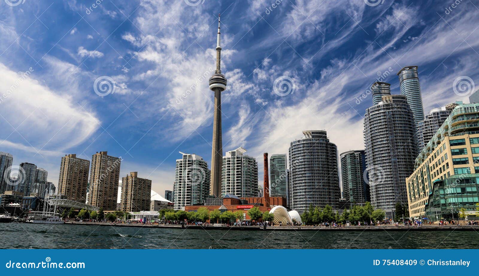 Toronto skyline editorial stock image. Image of core - 75408409