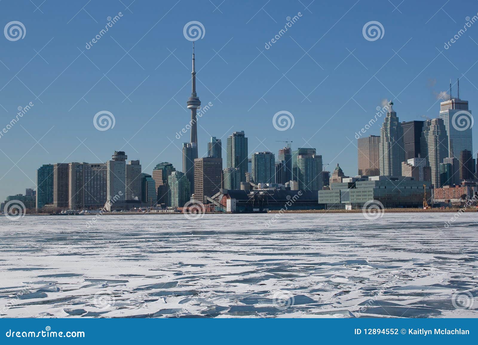 Toronto Skyline in Winter stock photo. Image of buildings - 12894552
