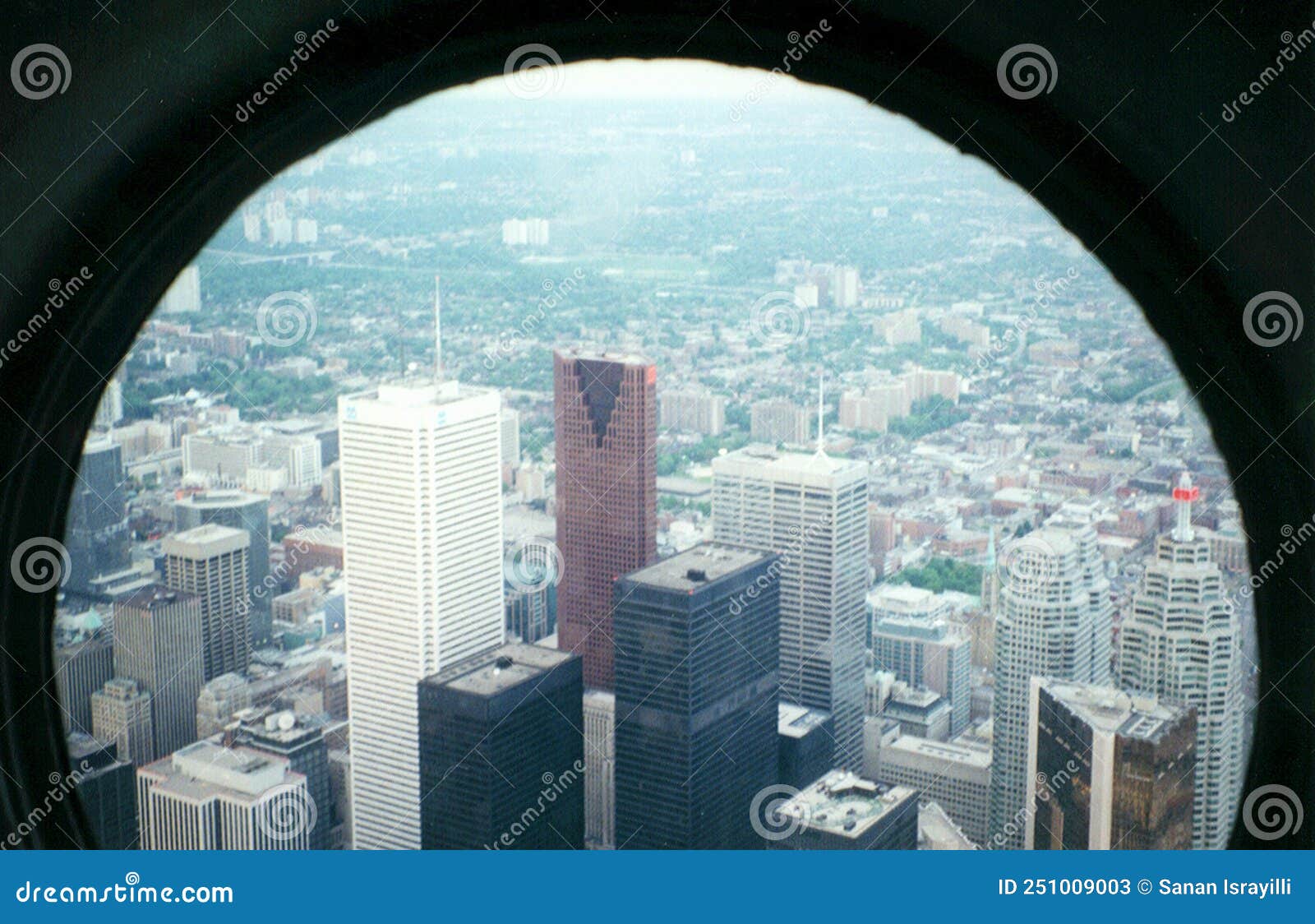 View from the Sky Pod at the Top of the Toronto CN Tower Stock Image ...