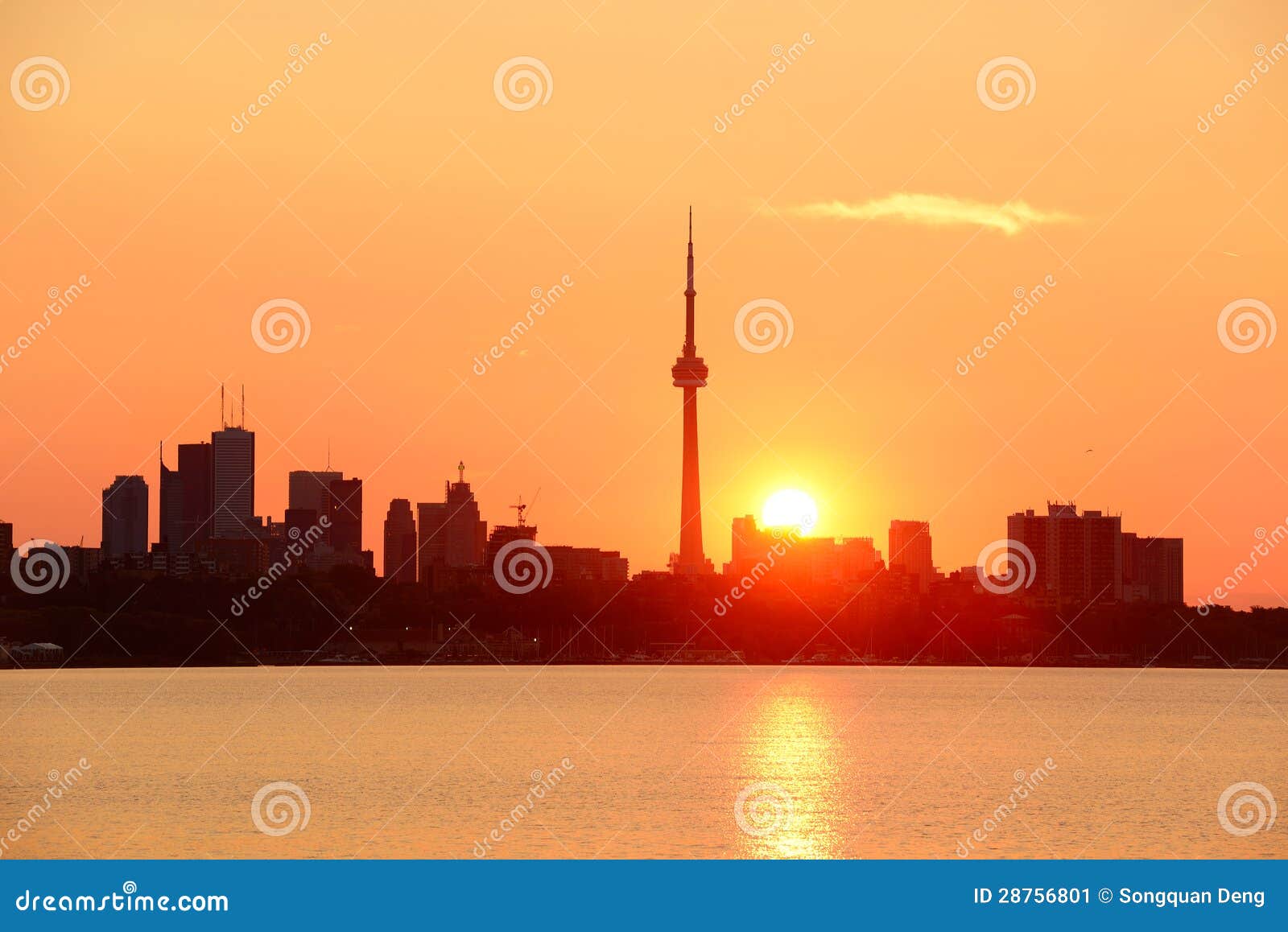 Toronto sunrise stock image. Image of tower, panorama - 28756801