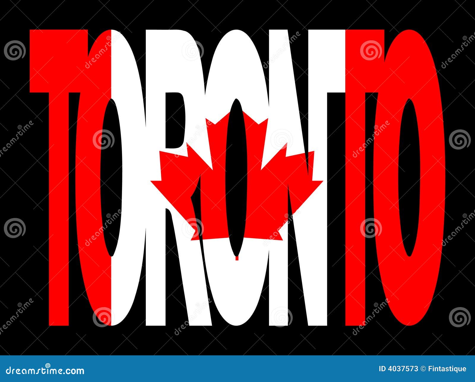 Toronto text with flag stock vector. Illustration of text - 4037573