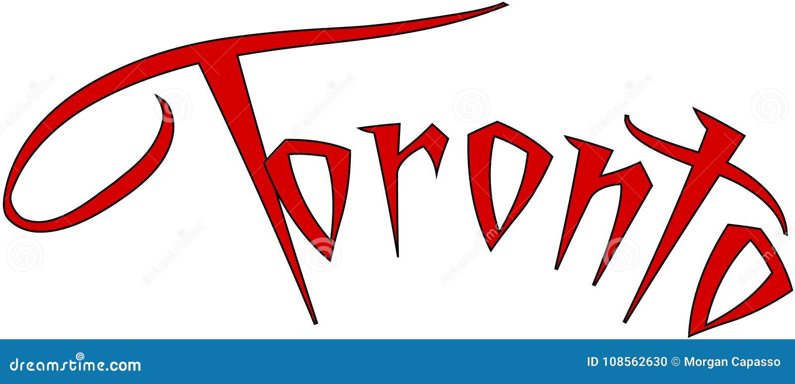 Toronto Text Sign Illustration Stock Vector - Illustration of vector ...