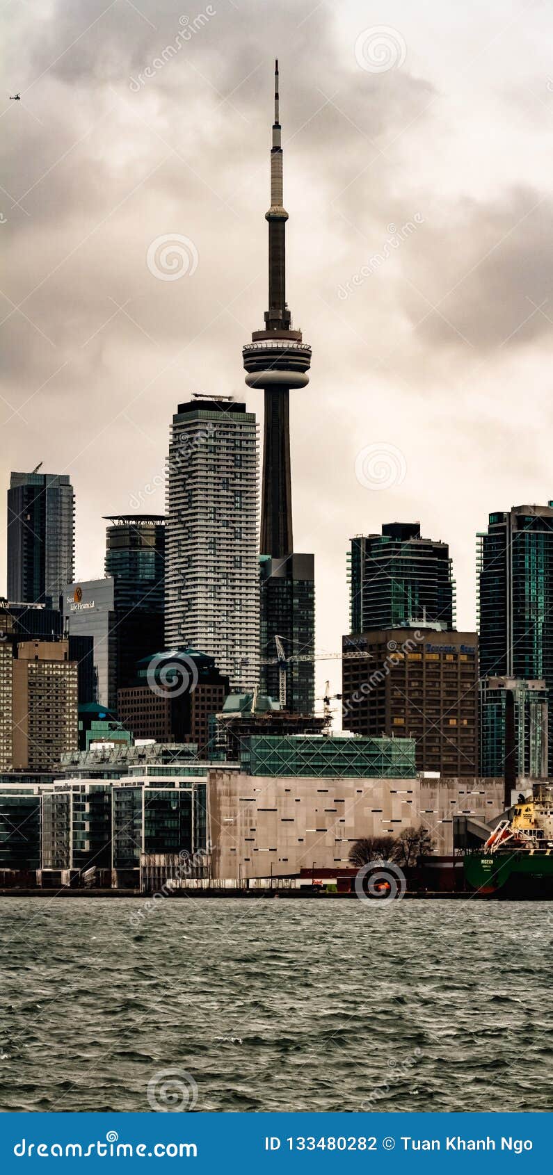 Toronto Tower, a View from Island, Ontario, Canada. Editorial ...