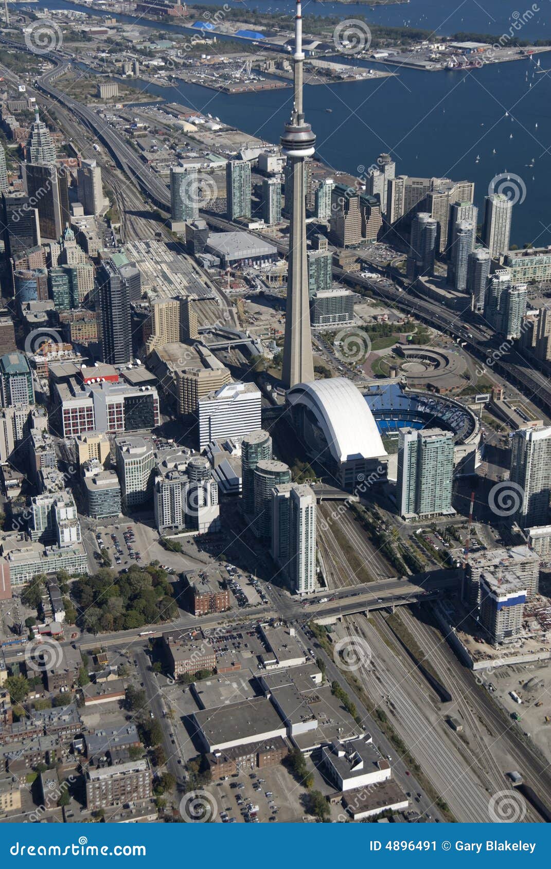 Toronto Towers stock image. Image of freeway, city, lake - 4896491