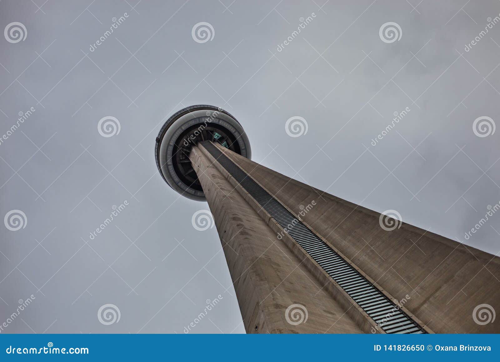Toronto TV Tower, Bottom View. Editorial Image - Image of empty ...