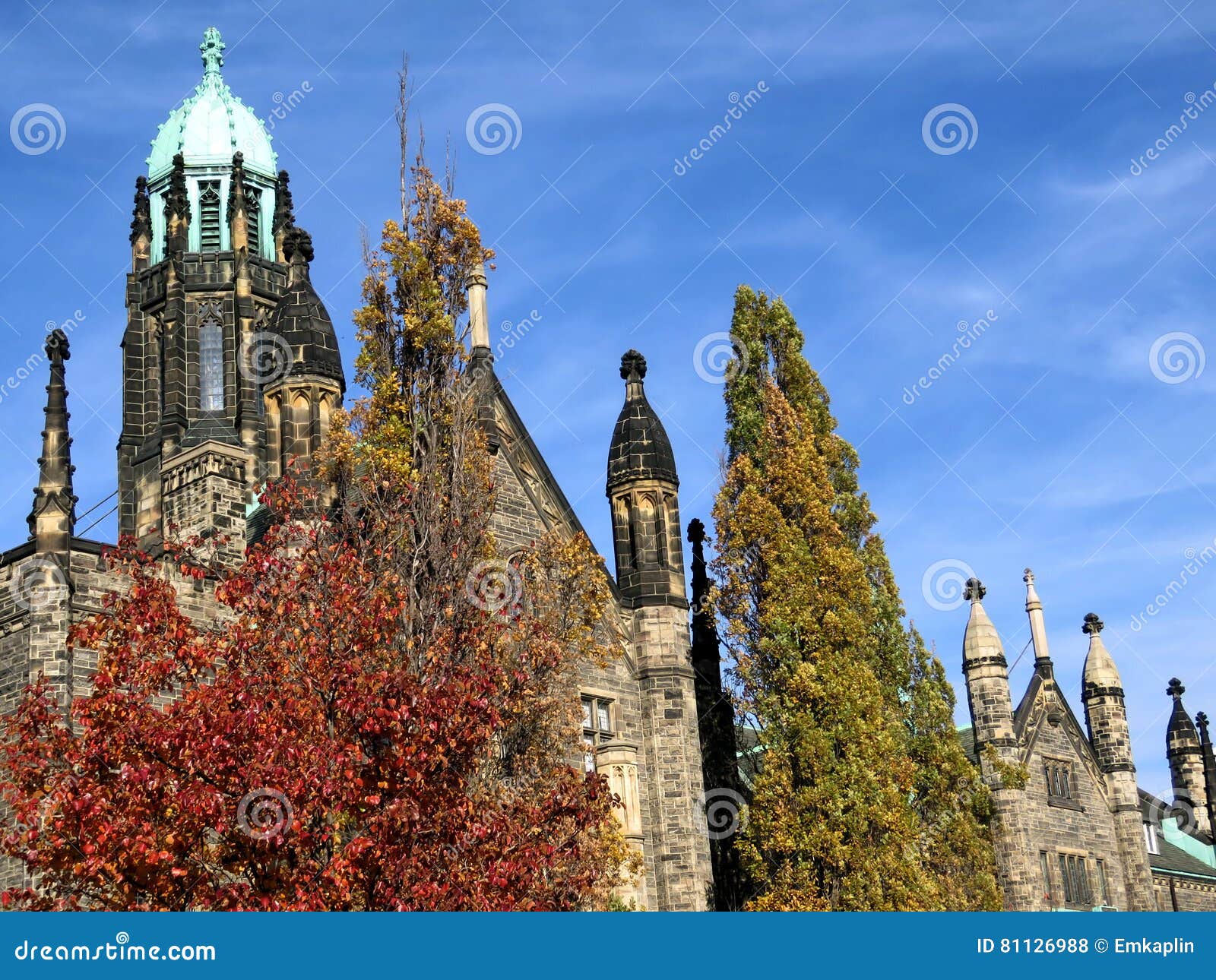Toronto University Trinity College Towers 2016 Stock Photo - Image of ...