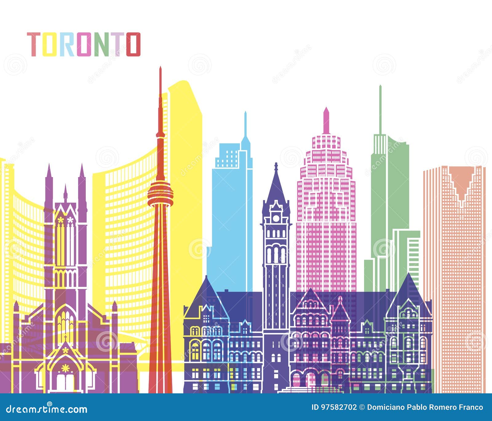 Toronto Skyline Stock Illustrations – 623 Toronto Skyline Stock ...