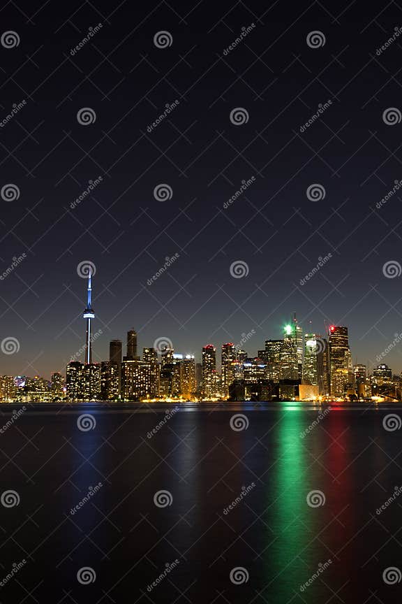 Toronto Vertical Cityscape stock photo. Image of night - 40978456