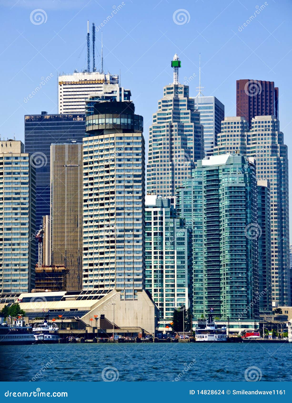Toronto Waterfront Skyscrapers Stock Photo - Image of urban, tower ...