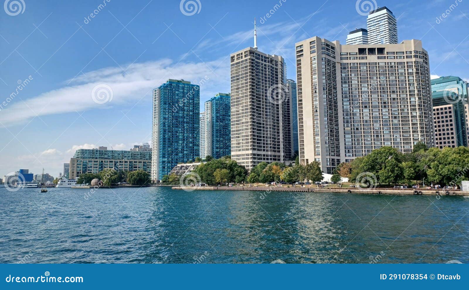 Toronto Waterfront View from Ontario Lake Stock Photo - Image of ...