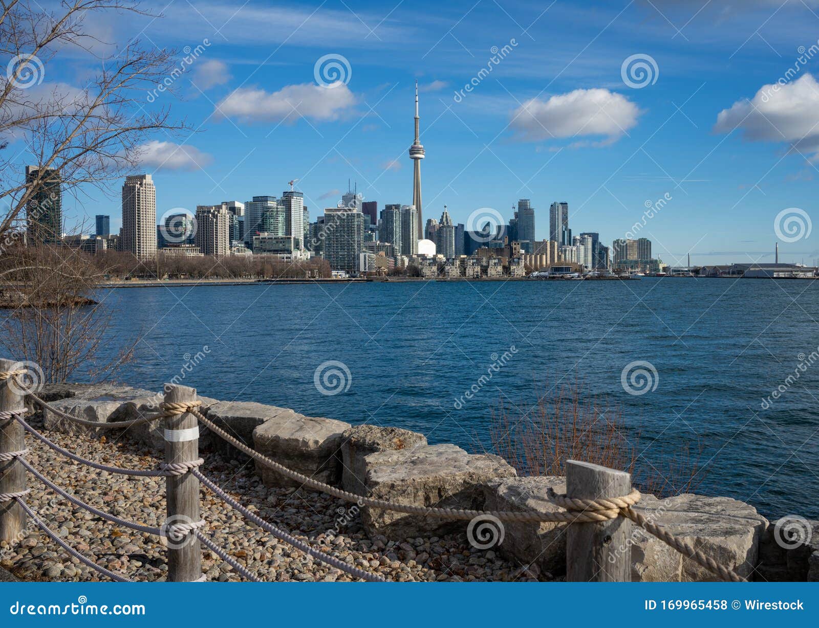 Toronto West Shoreline Captured from the Bill Davis Trail Stock Photo ...