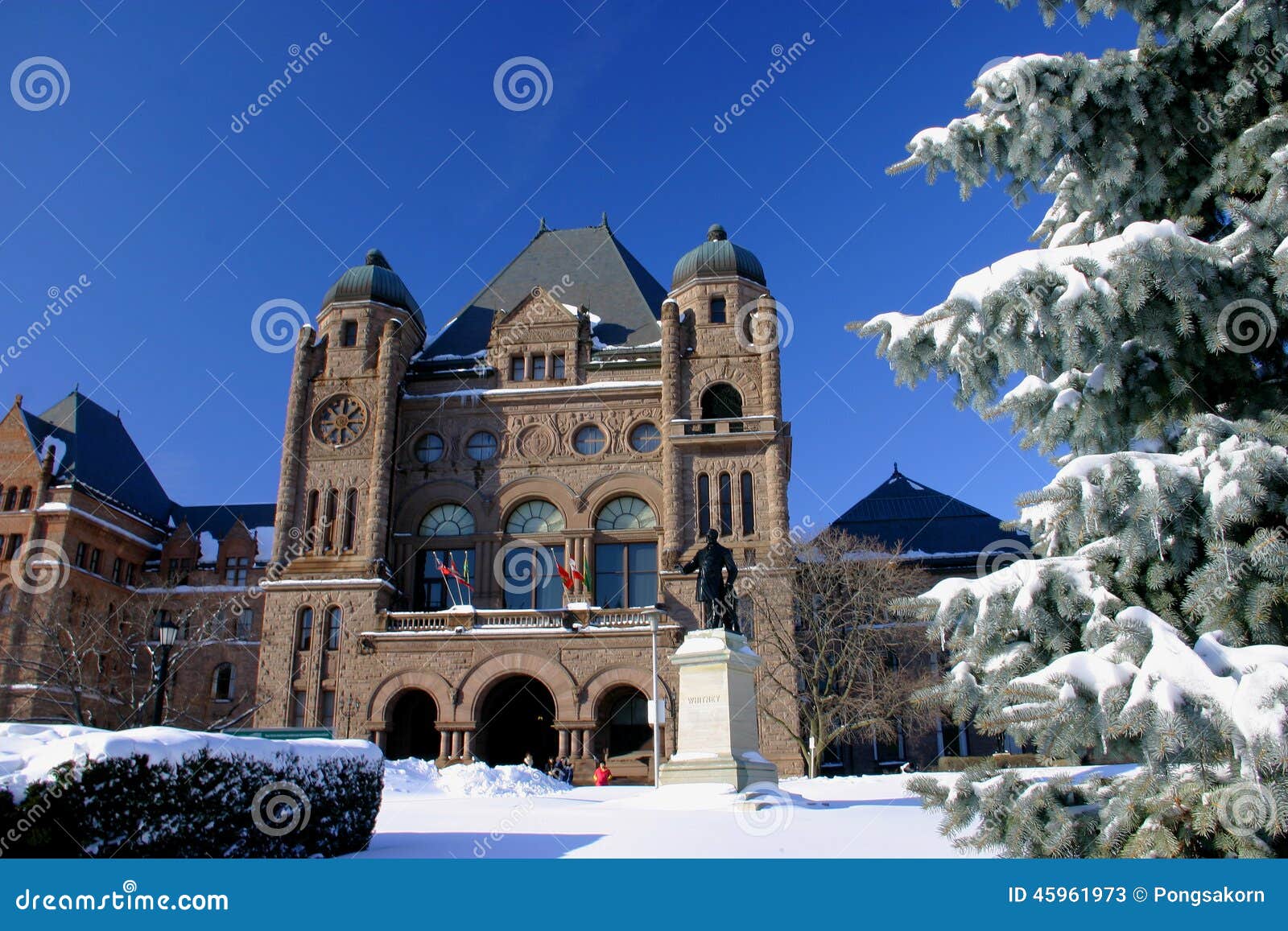 Toronto in winter stock image. Image of public, province - 45961973