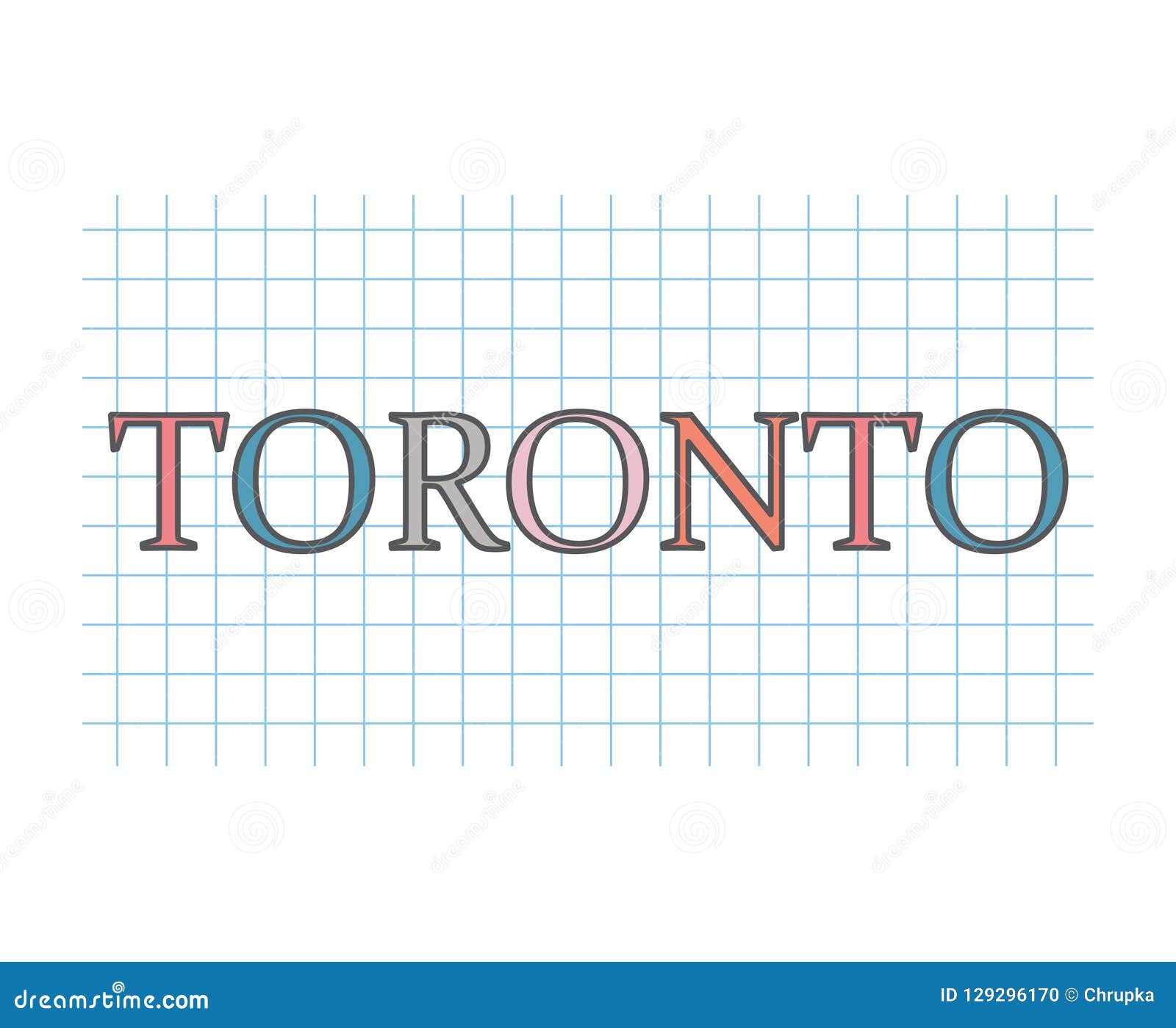 Toronto Word on Checkered Paper Texture Stock Vector - Illustration of ...