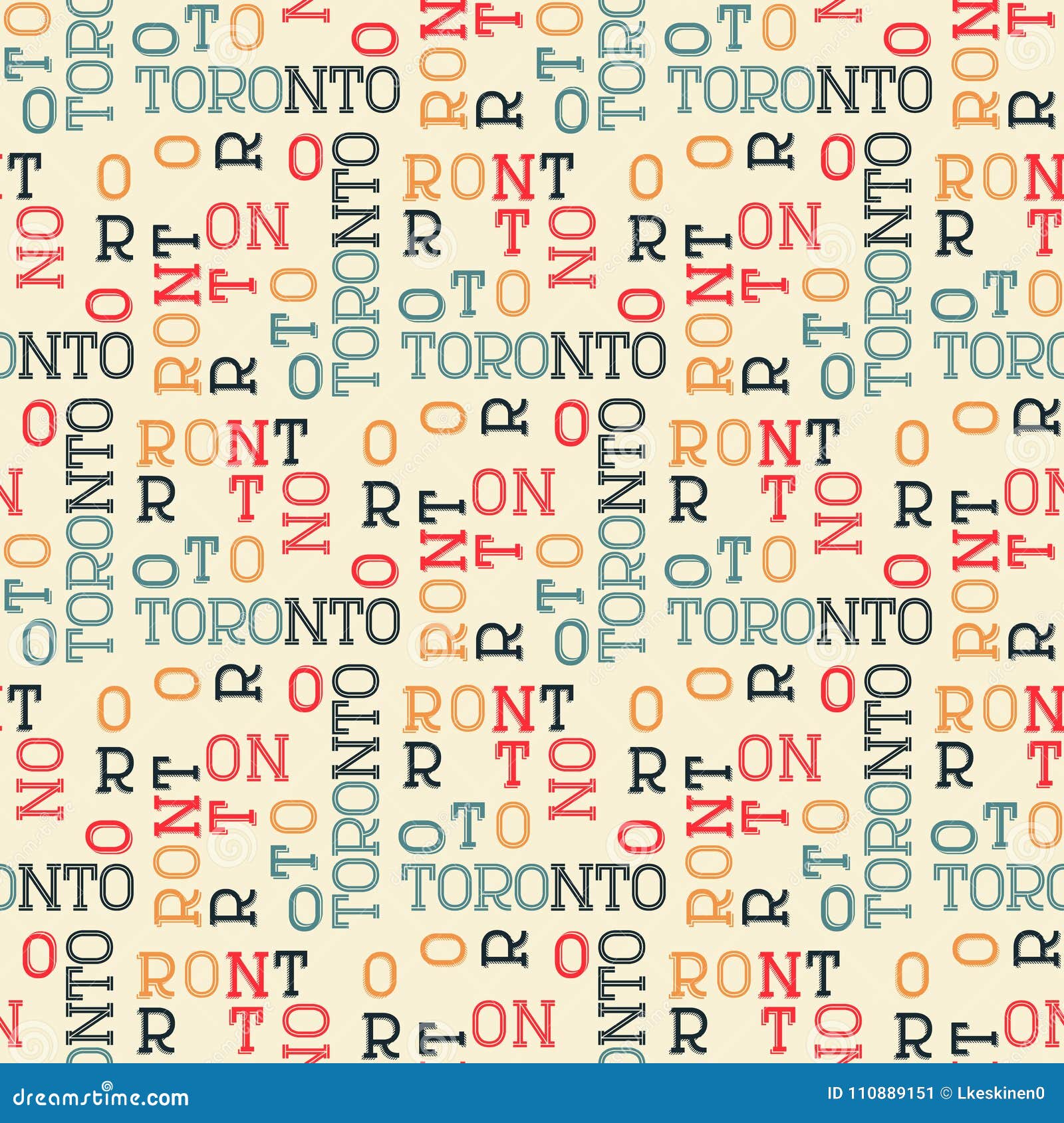 Toronto Pattern Seamless Design Stock Vector - Illustration of ontario ...