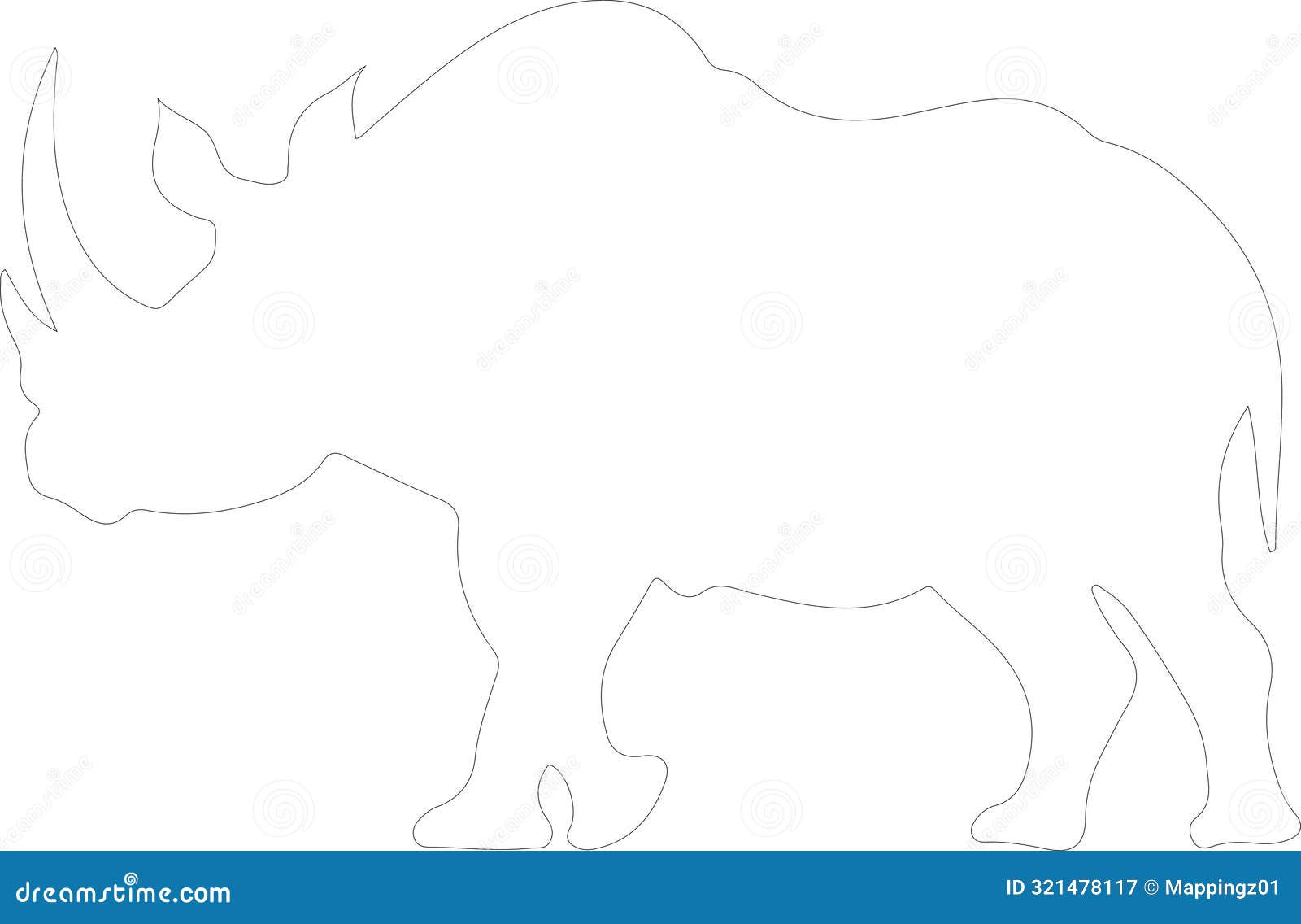 Torosaurus Outline Silhouette Generative Ai Stock Vector - Illustration ...