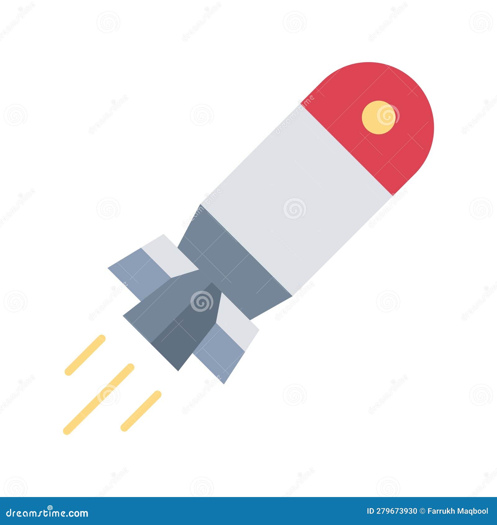 Torpedo icon vector image. stock vector. Illustration of weapon - 279673930