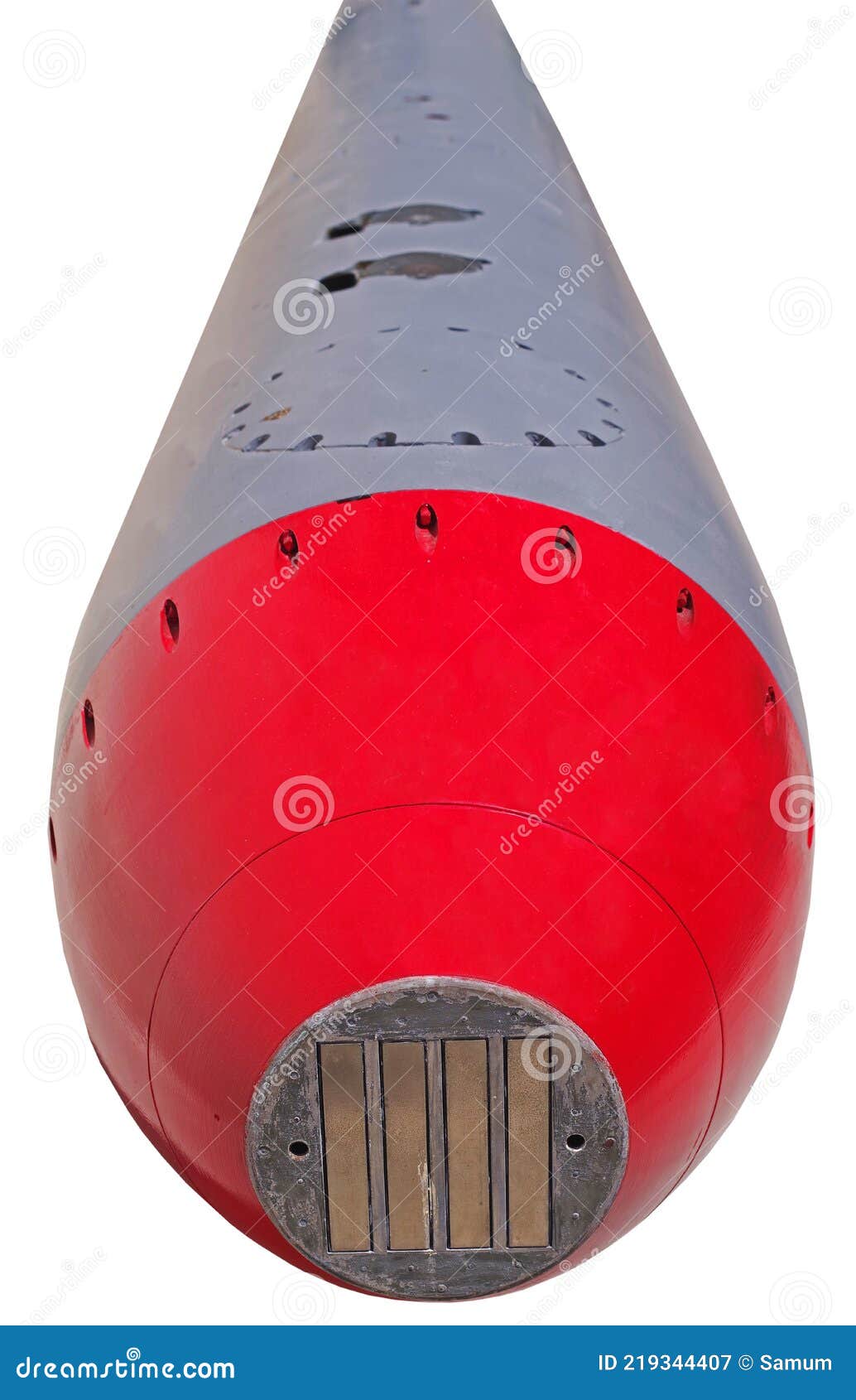 Torpedo isolated on white stock image. Image of equipment - 219344407