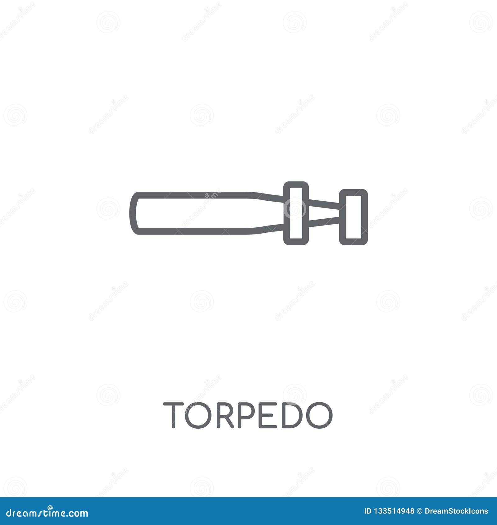 Torpedo Linear Icon. Modern Outline Torpedo Logo Concept on Whit Stock ...