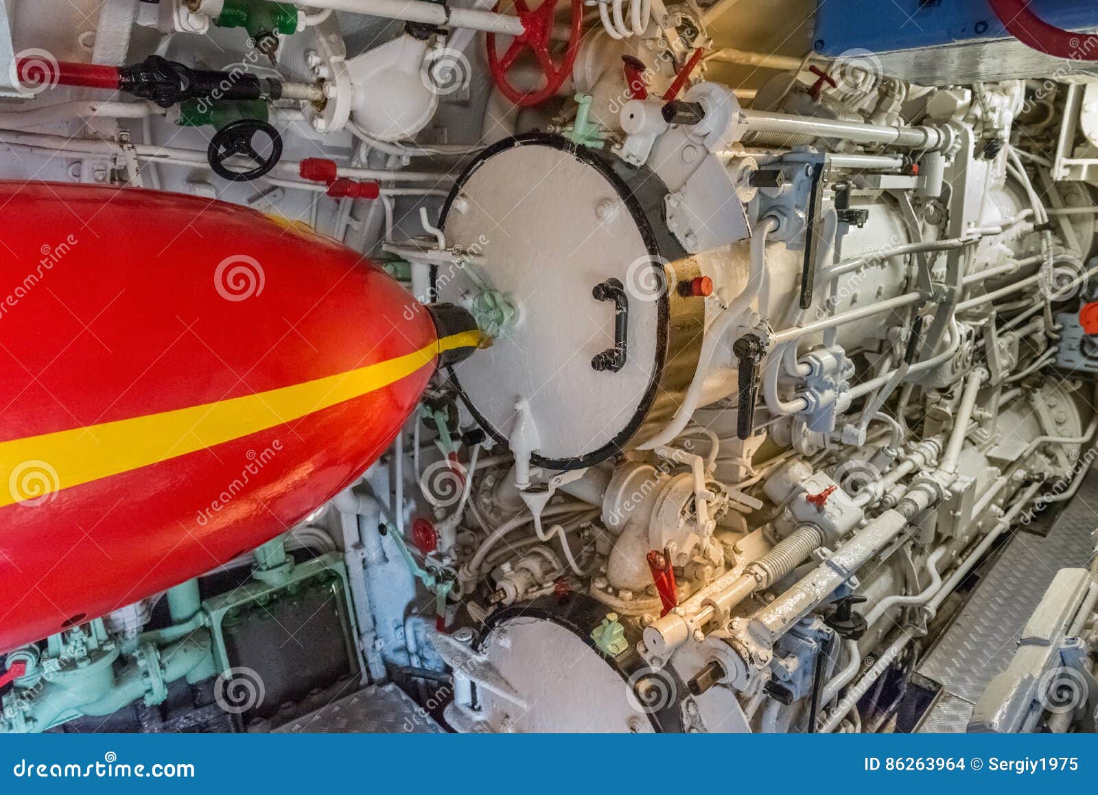 Torpedo Room in a Submarine Stock Photo - Image of panel, iron: 86263964