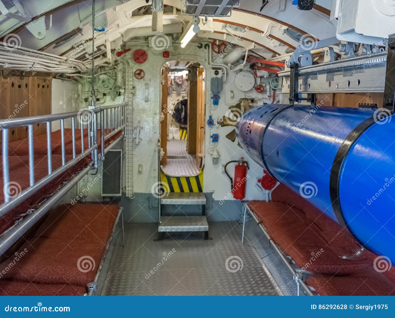 Torpedo Room in a Submarine Stock Photo - Image of marine, machine ...