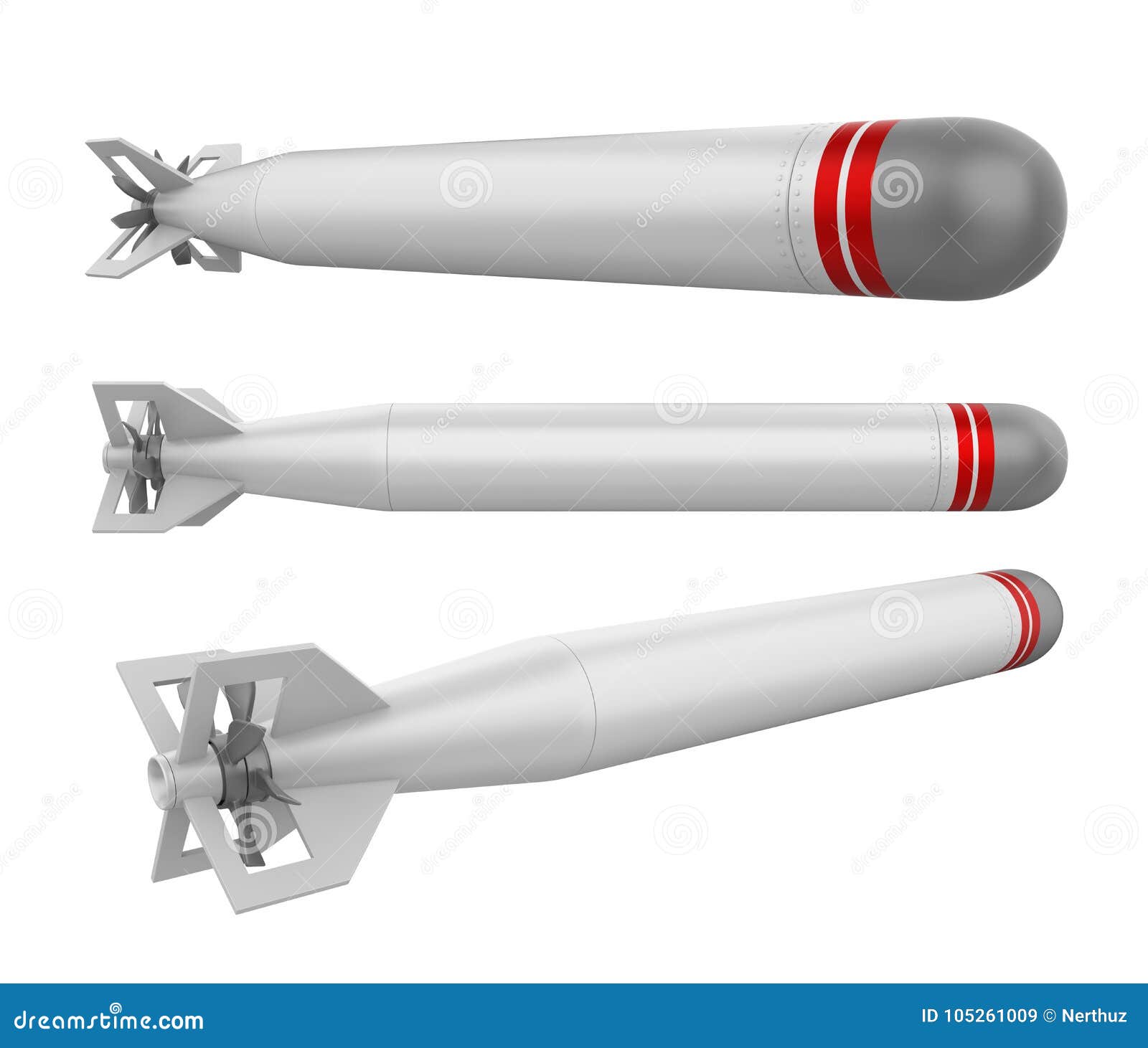 Torpedo Weapon Isolated stock illustration. Illustration of army ...