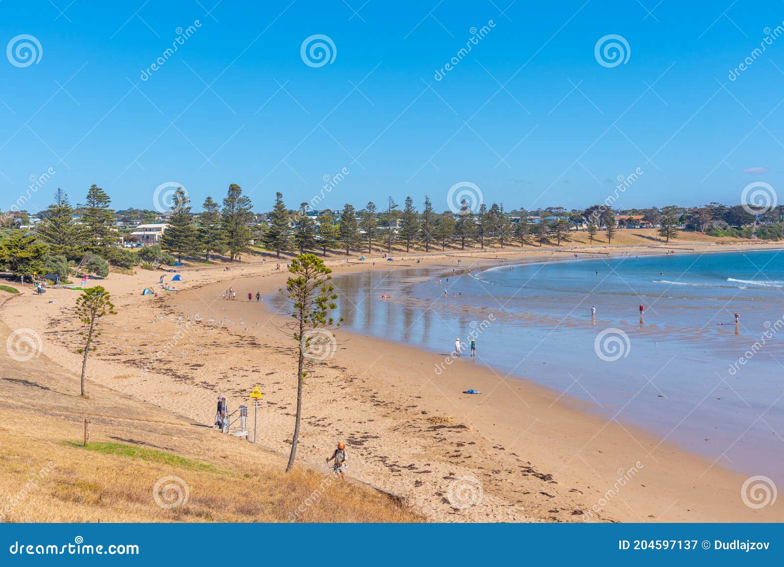 TORQUAY, AUSTRALIA, JANUARY 2, 2020: View of a Beach at Torquay ...