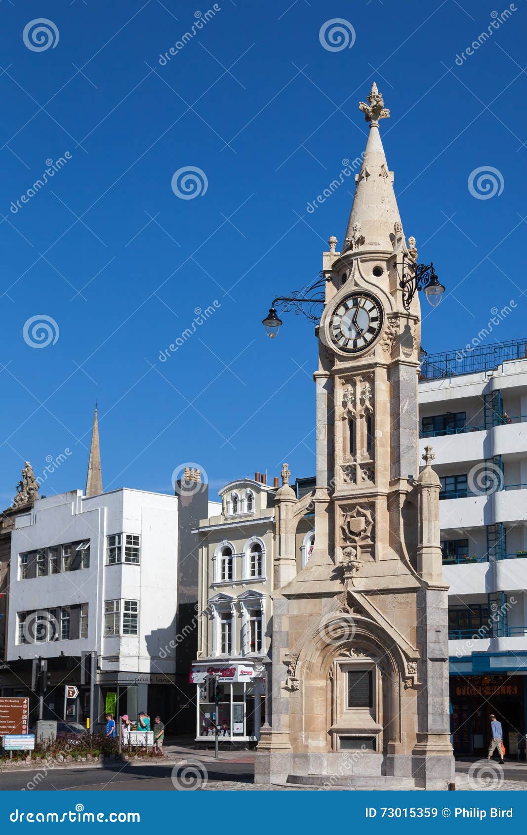TORQUAY, DEVON/UK - JULY 28 : View of the Clock Tower in Torquay on ...