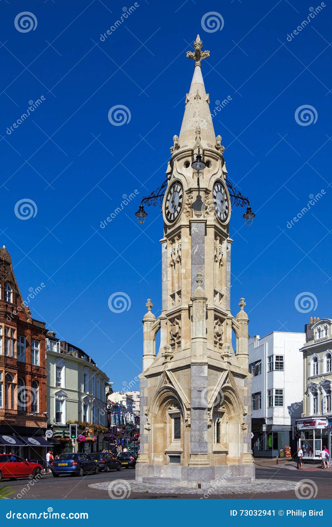 TORQUAY, DEVON/UK - JULY 28 : View of the Clock Tower in Torquay on ...